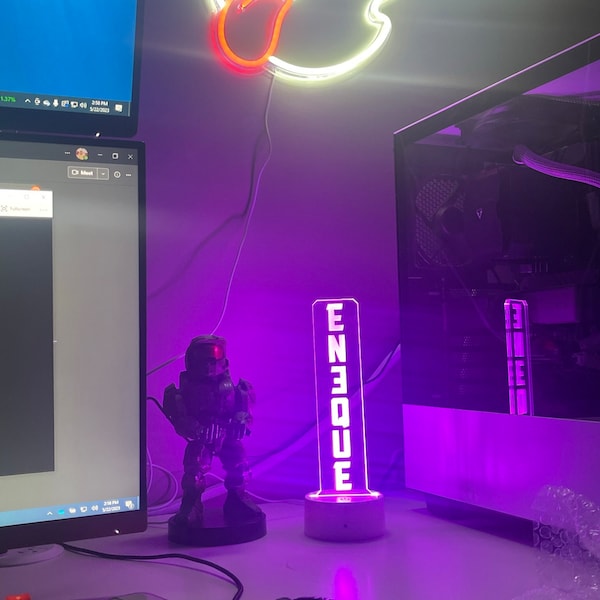 Personalized Gamertag LED Sign: Custom Streamer Light - Etsy