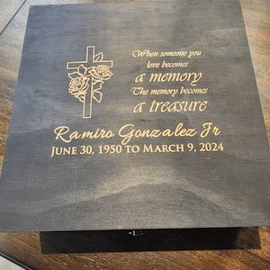 Memorial Gift Box, Memorial Gifts, Memory Box, Memorial Keepsake ...