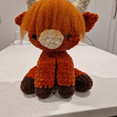 Amigurumi Highland Cow Pattern, Plush Pattern, Stuffed Highland Cow Toy ...