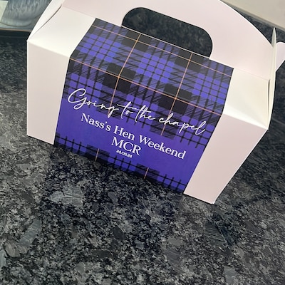 RETRO PIZZA BOX Personalised 7 Party Box. Small Pizza. Wedding Graze ...