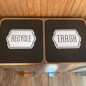 Trash and Recycle Decal Set, Garbage Barrel and Recycling Stickers ...