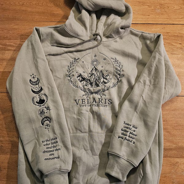 Velaris Embroidered Sweatshirt,velaris City of Starlight Embroidered ...