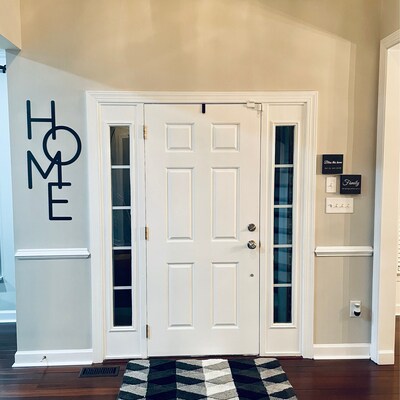 Vertical Home Sign, Metal Home Sign, Entryway Wall Decor , Vertical ...