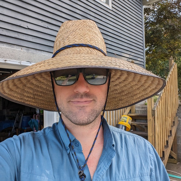 Gardening & Fishing Straw Hat, Brim Size 5.75” In. Inside Circumference ...