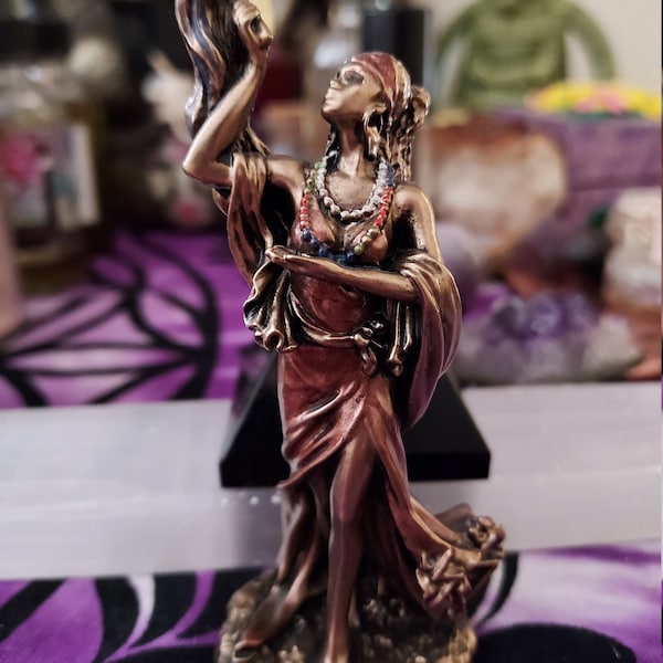 Vintage Oya Mini Statue - Small Orisha of Winds, Lightning, Death and ...