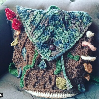 Digital Crochet PATTERN: Bark Gauntlets Bracers Whimsical Mushroom Tree ...