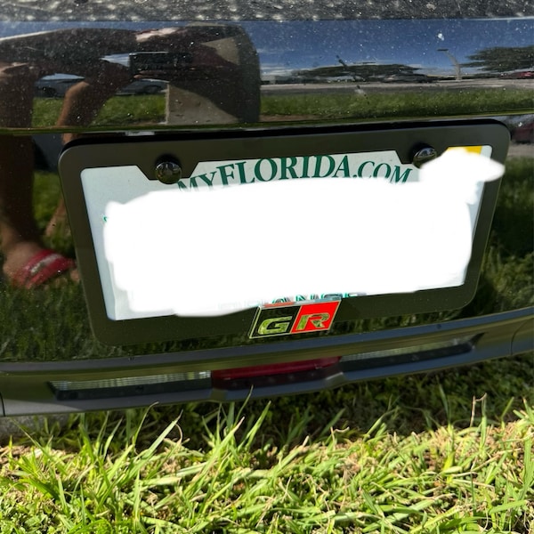 3D GR Gazoo Racing Emblem Badge Black Powder Coated Metal Steel License ...