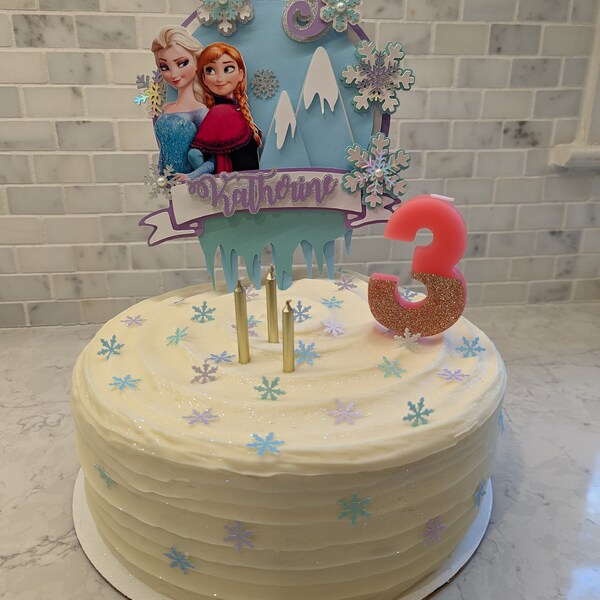 Frozen Cake Topper / Frozen 3D Topper / Frozen Topper / Frozen Birthday ...