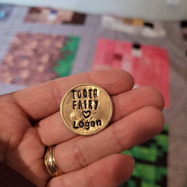 Tooth Fairy | Hand Stamped | Quarter | Tooth Lost Gift | Lost Tooth ...