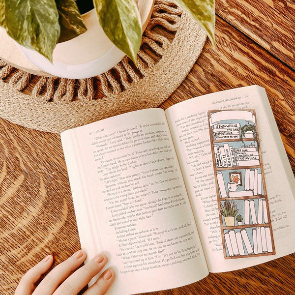 Bookshelf Bookmark | Reading Log Bookmark | 4 Colors | Reading Tracker ...
