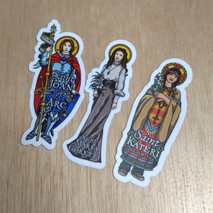Catholic Saints 4 Inch Individual Die Cut Vinyl Stickers Peel & Stick ...