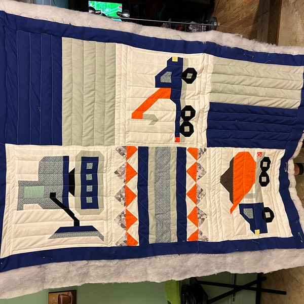 PDF Quilt Block Pattern – Bulldozer – Vehicle Quilt - Etsy