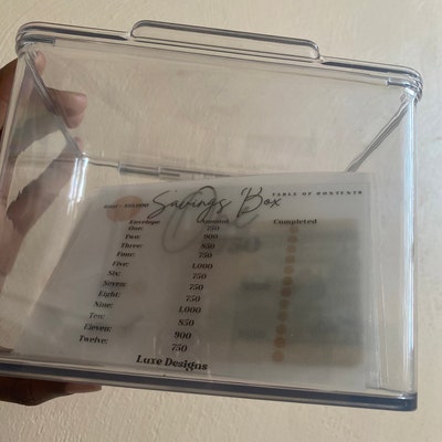 Upgraded 10k Luxe Savings Challenge Acrylic Box Holiday Challenge Cash ...