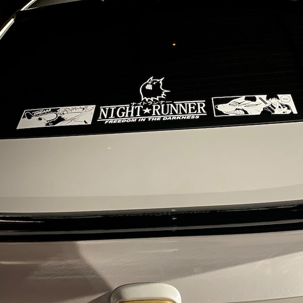 Night Runner Decal Sticker - Freedom in the Darkness (windshield ...