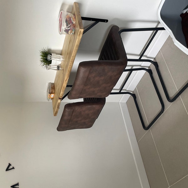 30cm Breakfast Bar, Rustic Chunky Industrial Style Breakfast Bar Buy ...