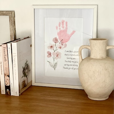 Mothers Day Flower Handprint Art Bundle, Printable Mom Craft Gift From ...