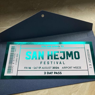 Personalised Oasis Live '25 Tour Ticket Souvenir Ticket Faux Oasis ...