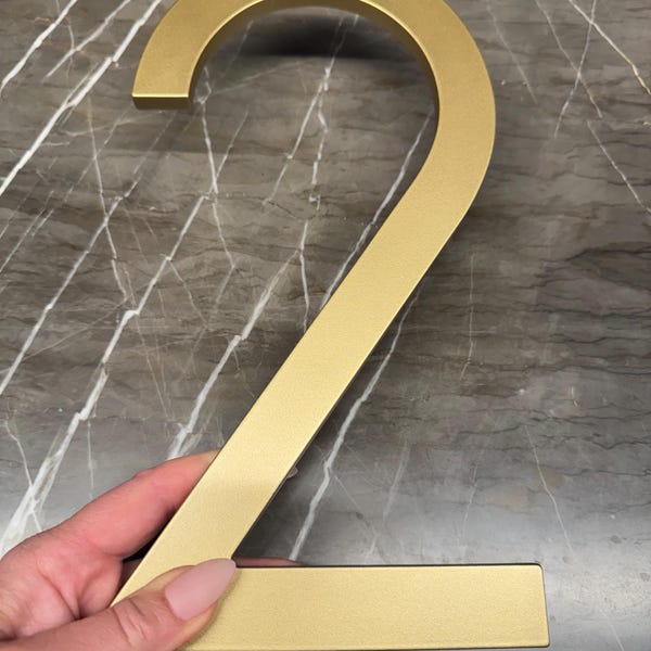 Floating House Numbers - 4 Inch White Metal Address Numbers - Etsy