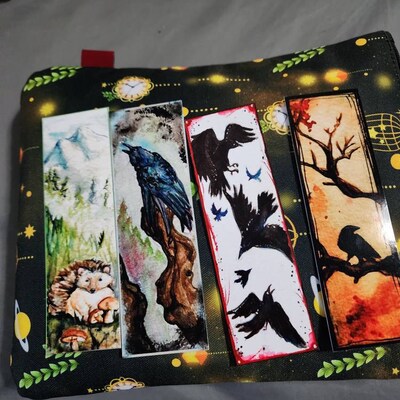 Handmade Paper Crow Bookmark Heavyweight, Printed on Glossy Photo Paper ...