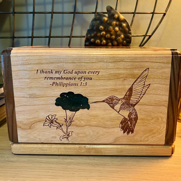Urn Companion Cremation Box Wooden Urn Funeral Cremation Urn for Ashes ...