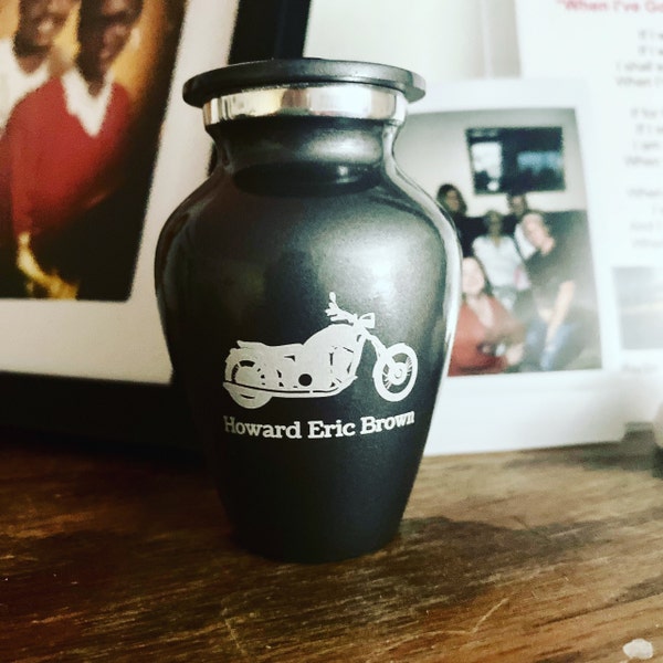 Motorcycle Keepsake Urn With Engraving - Etsy