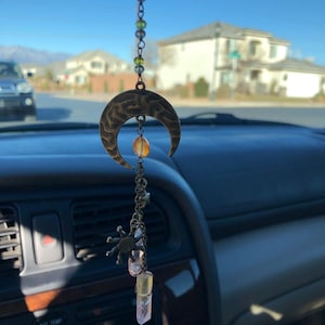 Sun Moon and Stars Car Charm Crescent Moon Car Charm Moon Accessories ...