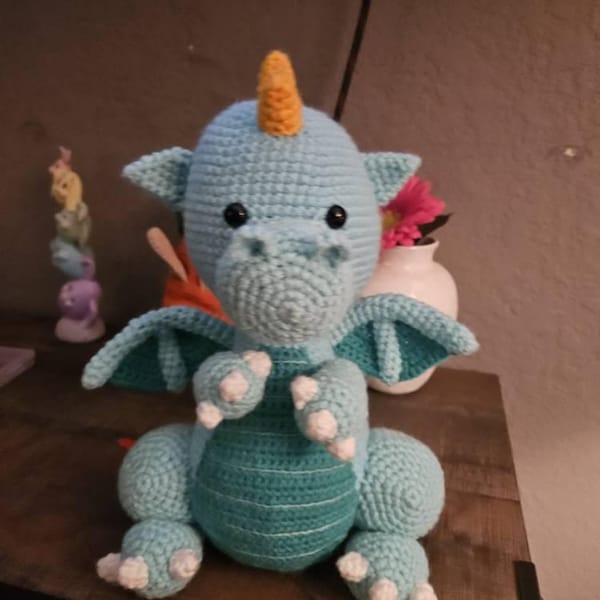 Elio the Dragon Crochet Pattern - Easy Beginner Amigurumi Pattern PDF ...