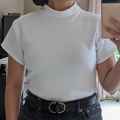 Cap Sleeve Mock Neck Top Digital PDF Sewing Pattern // US Size XS-L ...