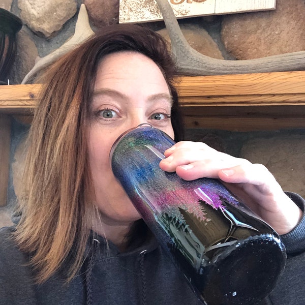 Studded Holographic Skeleton Tumbler/starbucks Skeleton Beverage Mug ...