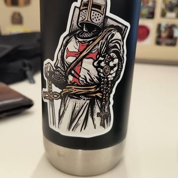 4" Rosary Crusader Vinyl Sticker - Etsy