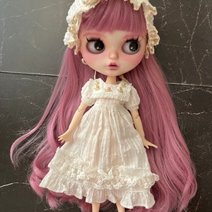 Blythe Two Piece Set, Blythe Vintage Dress, Blythe White Dress, Neo ...