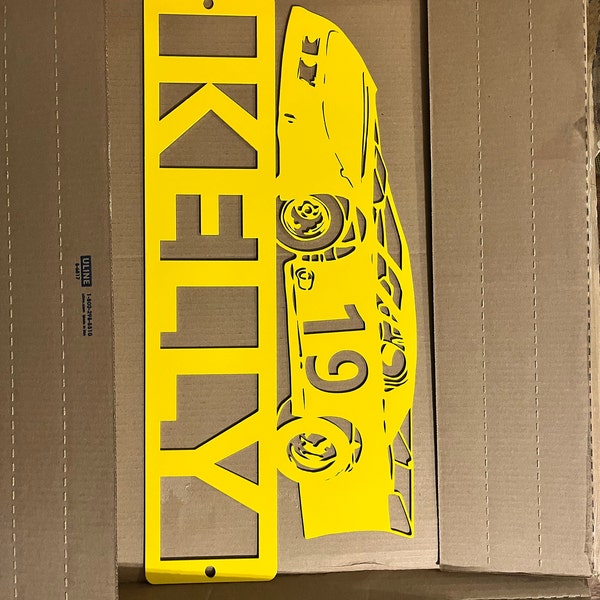 Race Car Custom Name Metal Sign, Race Car Sign, Dirt Track Racing Sign ...