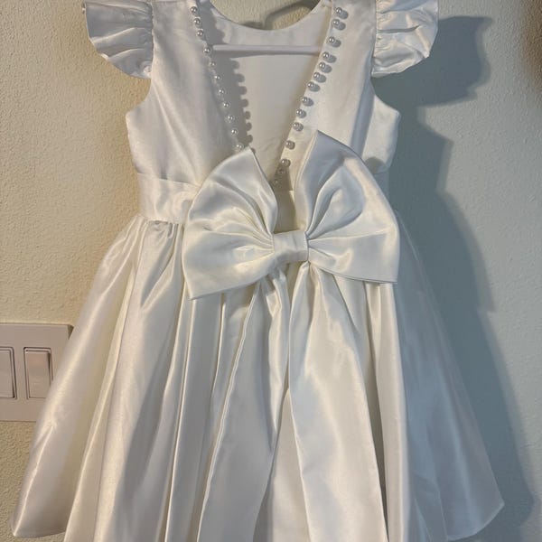 Dress With Rabbit Embroidery, Girls Easter Dress, Monogrammed Easter ...