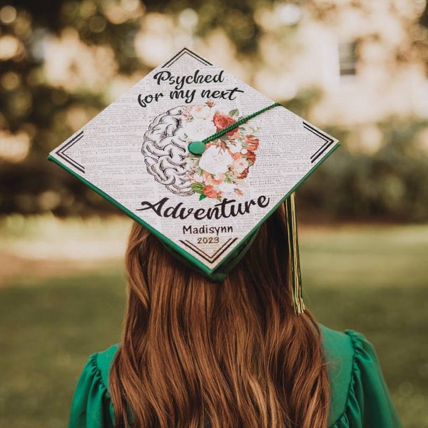 Psyched for My Next Adventure Graduation Cap Topper, Customized ...