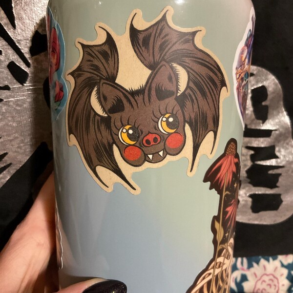 Vintage Kewpie Bat Sticker, Halloween Kewpie, Bat Sticker, Kewpie Doll ...