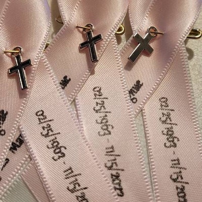 Custom Memorial Ribbons Pinned and Ready to Wear , Lapel Ribbons ...