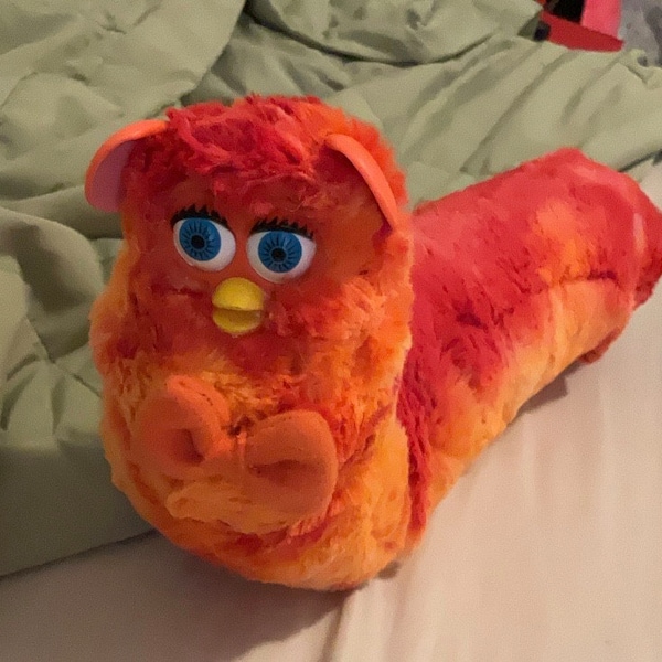 Long Furby Small Worm Fancy Rainbow and Red Squeaky Boi small Long ...