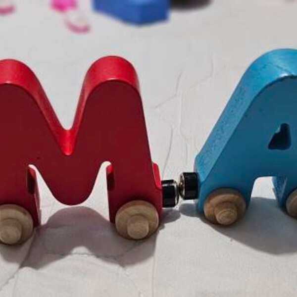 Build Your Own Train With a Rainbow. Personalized Wooden Magnetic ...