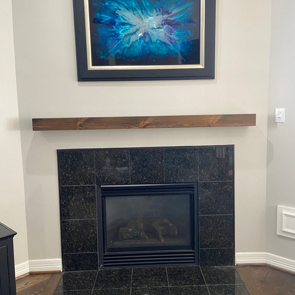 Distressed Fireplace Mantel, Wood Fireplace Mantle, Mantle, Floating ...