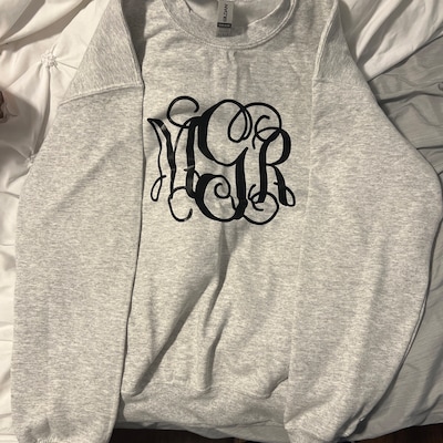 Monogrammed Sweatshirt Monogram Sweater Crewneck Gift for Her Gift ...