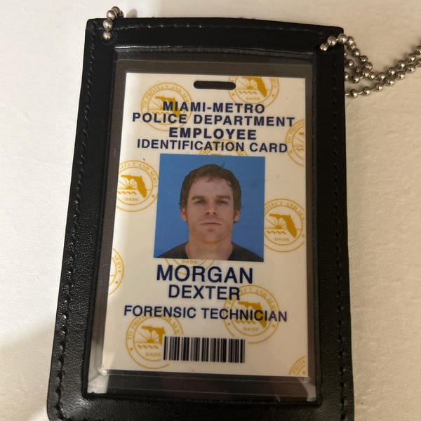 Dexter | Miami-metro ID Badge Prop Replica | 2-sided | Printed ...