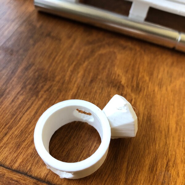 Diamond Ring Straw Topper Straw Buddy STL File for 3D Printing ...