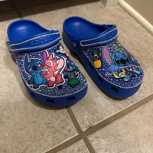 Custom Pink Rhinestone Crocs - Etsy