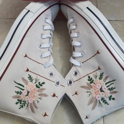 Custom Converse Chuck Taylor 1970s/embroidered Fire - Etsy