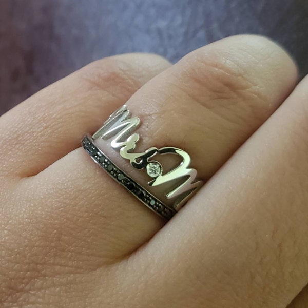 Mrs Ring, 14K SOLID Gold, Gold Mrs Ring, Wedding Band, Personalized ...