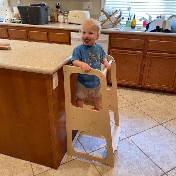 Kitchen Tower Montessori Step Stool for Kids Step Stool Adjustable ...