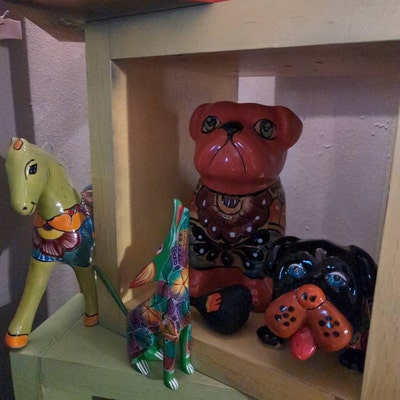 38 PUNCHED TIN MIRROR With Mexican Talavera Tile, Hacienda Style ...