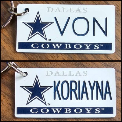 Personalized Dallas Cowboys Engraved Keychain Key Ring Tag Any Name ...