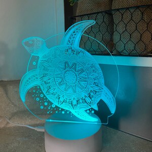 Personalized Sea Turtle Night Light, Sea Turtle Decor, Sea Turtle Art ...