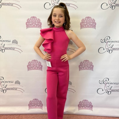 Red White Blue Jumpsuit Pageant Fun Fashion Girls Sequins - Etsy